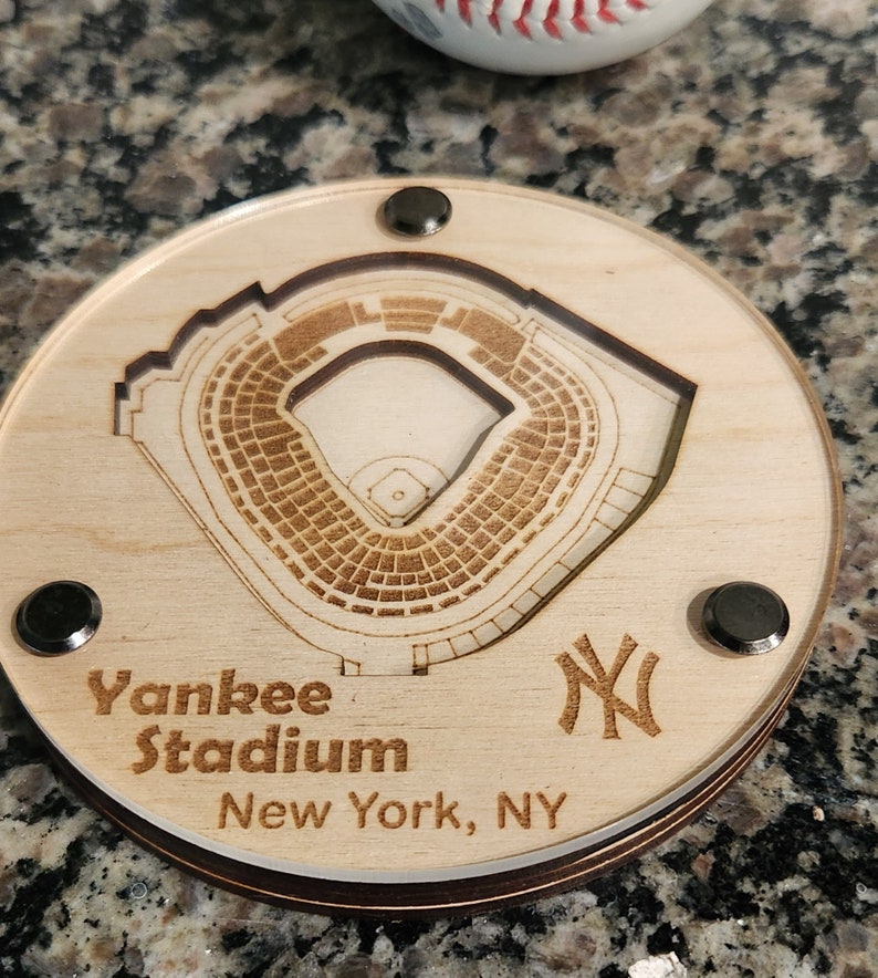 Yankee Stadium New York Yankees Custom MLB Coaster 3D Wood and Acrylic ...