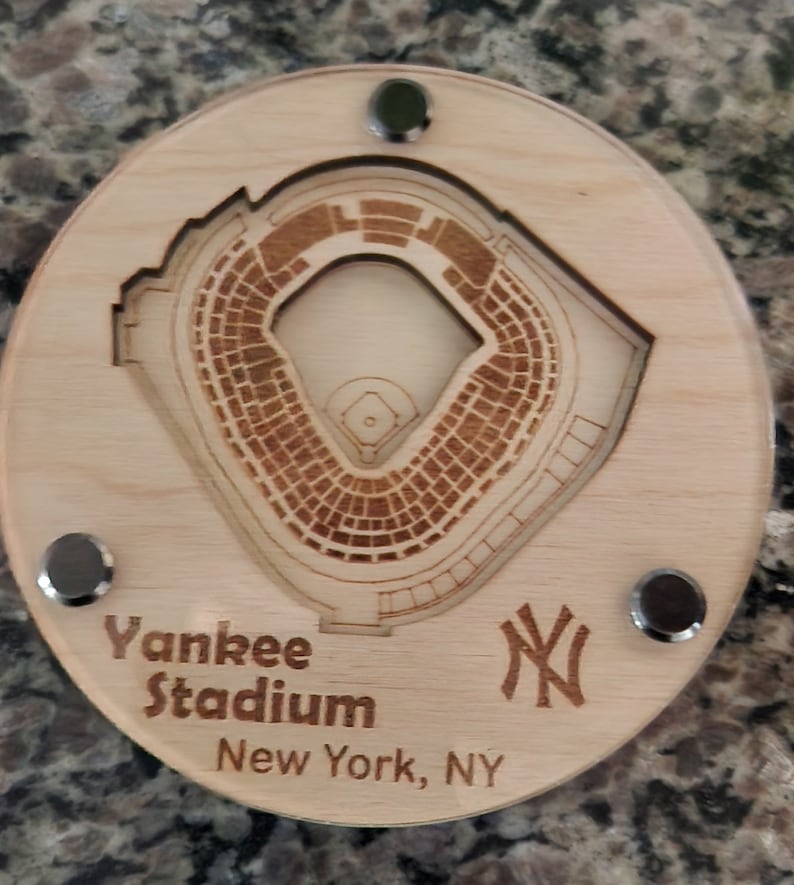 Yankee Stadium New York Yankees Custom MLB Coaster 3D Wood and Acrylic ...
