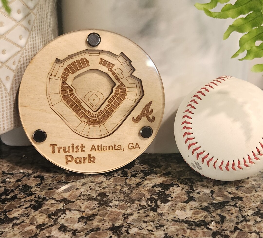 Truist Park Atlanta Braves Stadium Custom MLB Coaster 3D Wood and ...