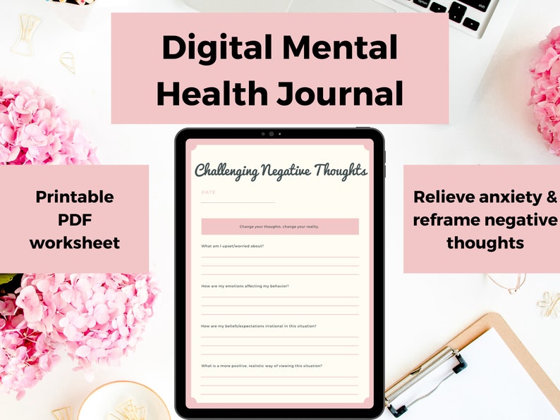 Mental Health Journal Digital, Therapy, Workbook, Printable, Goodnotes ...