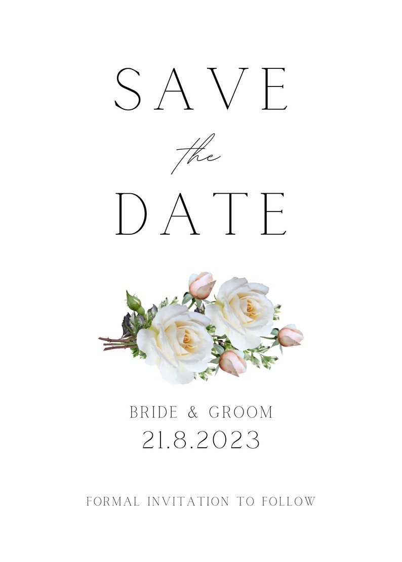 Downloadable Save The Date Template Etsy
