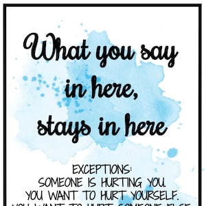 School Counseling/sbbh/psychologist Confidentiality Poster - Etsy