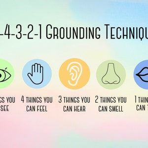 Grounding Technique for Anxiety - 5 Senses - Etsy