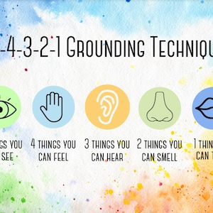 Grounding Technique for Anxiety 5 Senses - Etsy