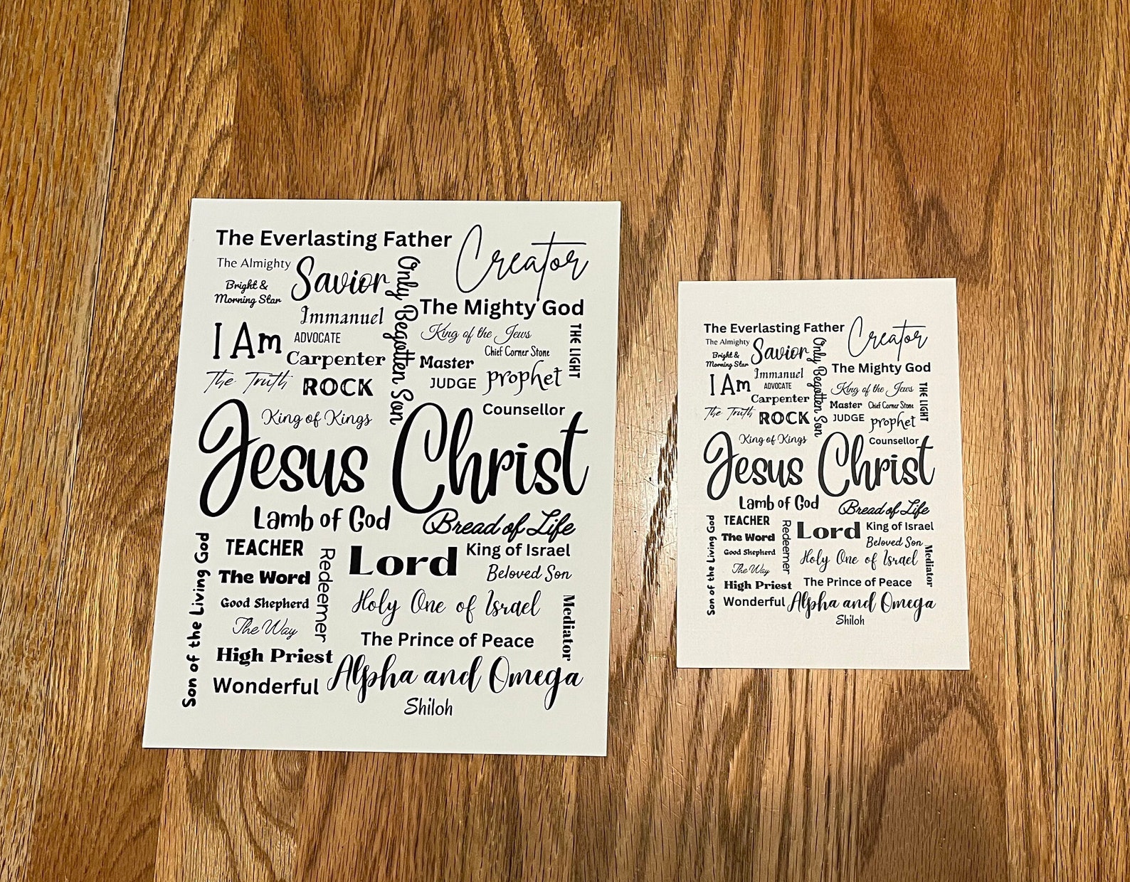 Names of Jesus Christ Christian Art Easter Gift Titles of - Etsy
