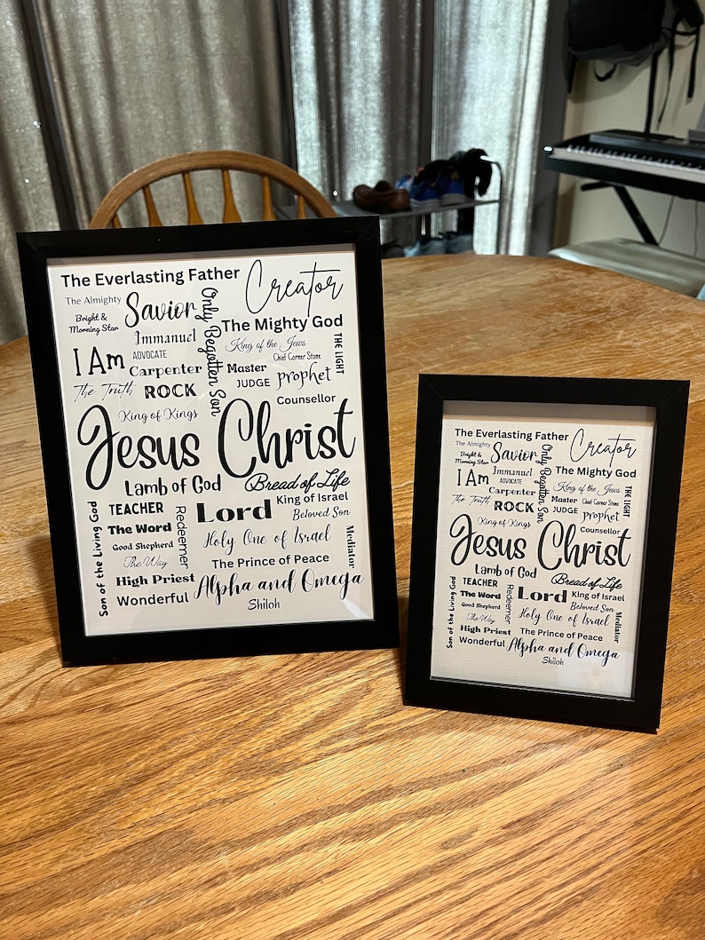 Names of Jesus Christ Christian Art Easter Gift Titles of - Etsy