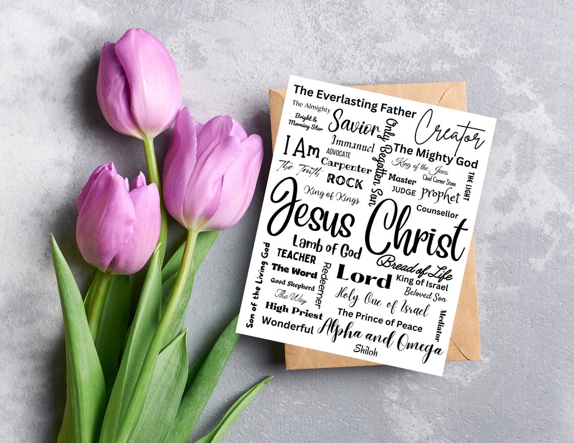 Names of Jesus Christ Christian Art Easter Gift Titles of - Etsy