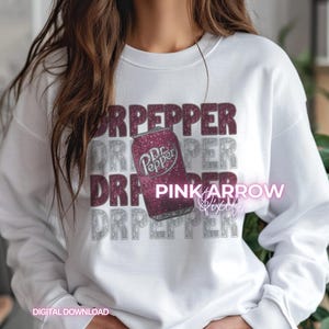 Dr Pepper Stacked PNG | Faux Sequin & Glitter Sublimation Design | Dr Pepper Digital Download ...