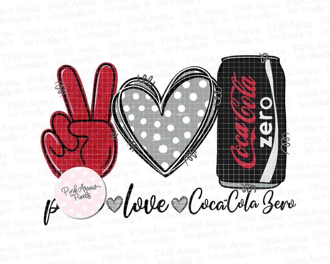 Peace Love Cola PNG: Retro Cola Can Doodle (digital Download) - Etsy