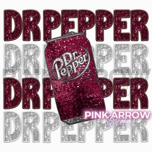 Dr Pepper Stacked PNG Faux Sequin & Glitter Sublimation Design Dr Pepper Digital Download - Etsy UK