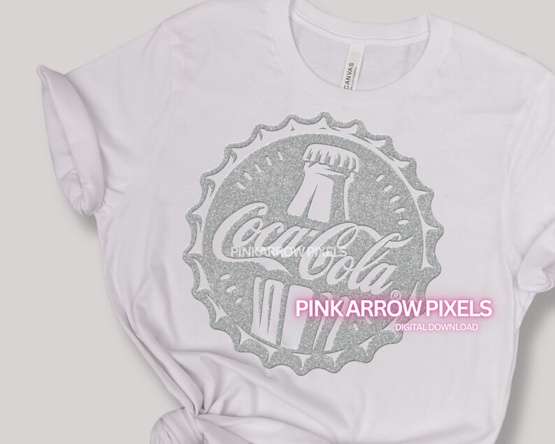Coca-cola Bottle Cap SVG PNG Glitter Coca-cola Puffed Design Digital ...