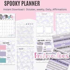 Spooky Ghost Printable Planner Set: Halloween Planner (digital Download ...