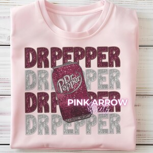 Dr Pepper Stacked PNG | Faux Sequin & Glitter Sublimation Design | Dr Pepper Digital Download ...