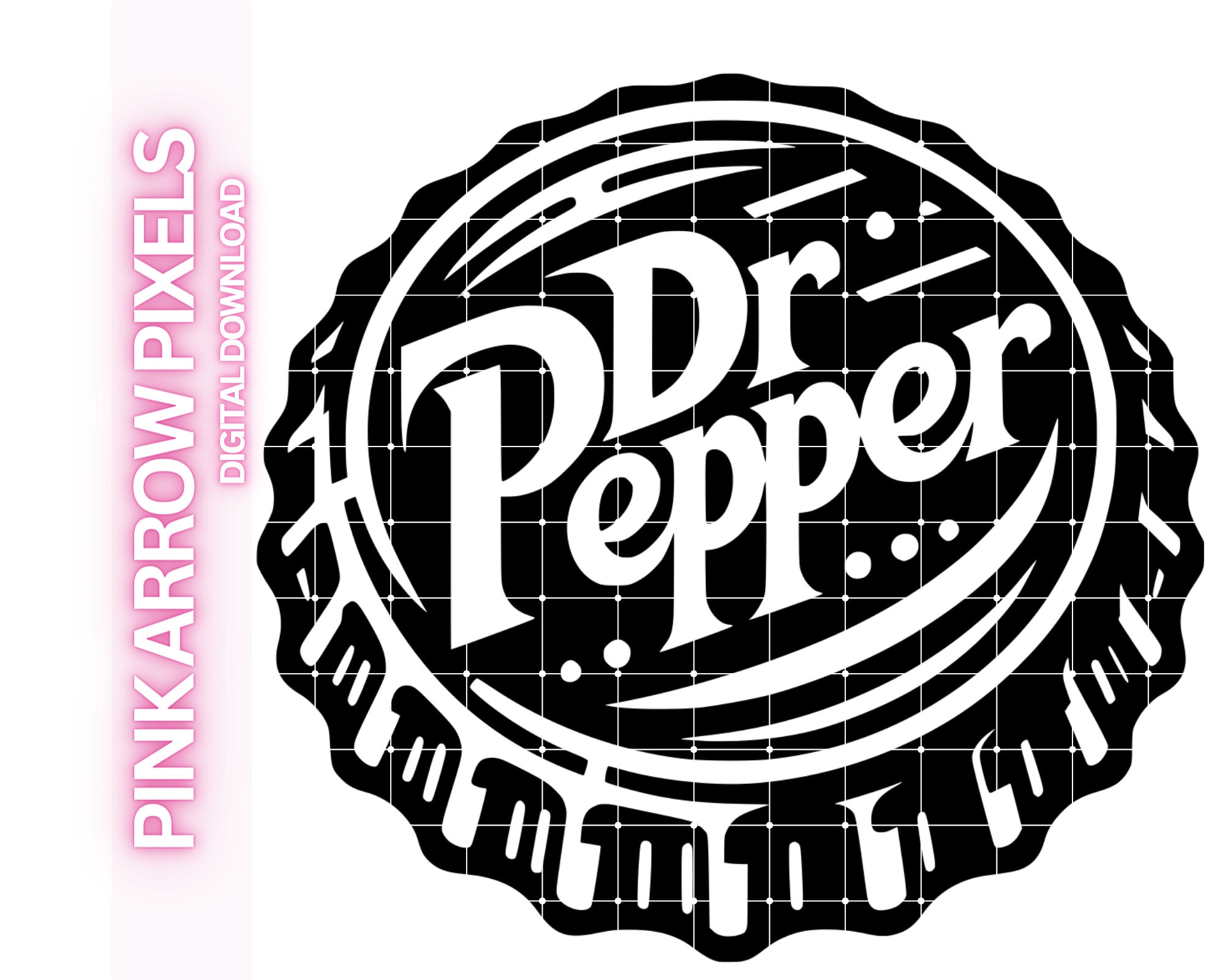 Dr Pepper Bottle Cap SVG Dr Pepper SVG Cutting File Soda SVG - Etsy ...
