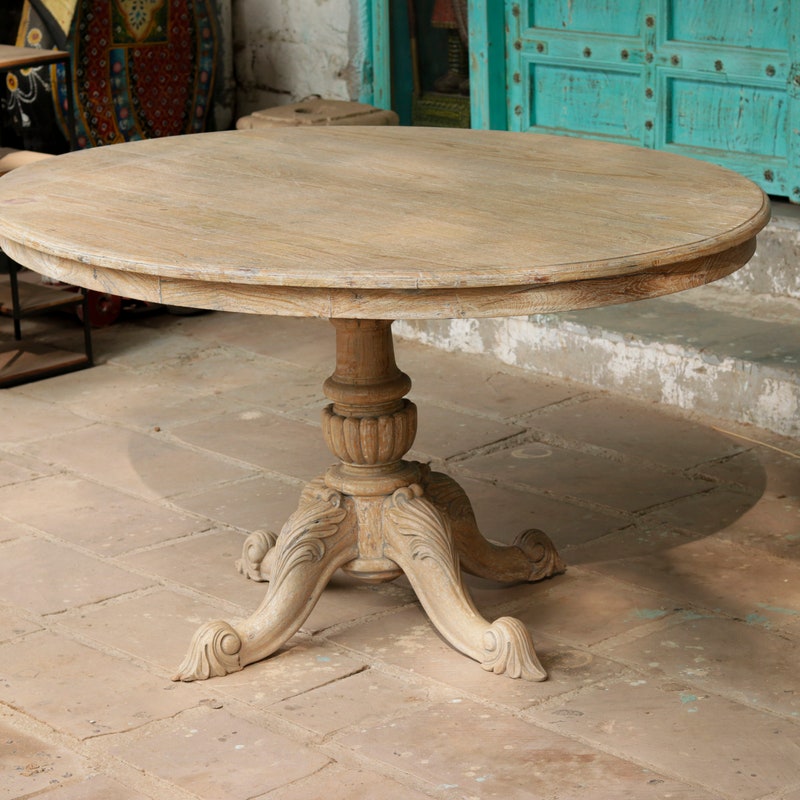Antique Round Wood Dining Tables - Etsy