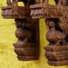 Set of 2 Corbel Traditional Vintage Carved Bird and Elephant Wall Décor ...