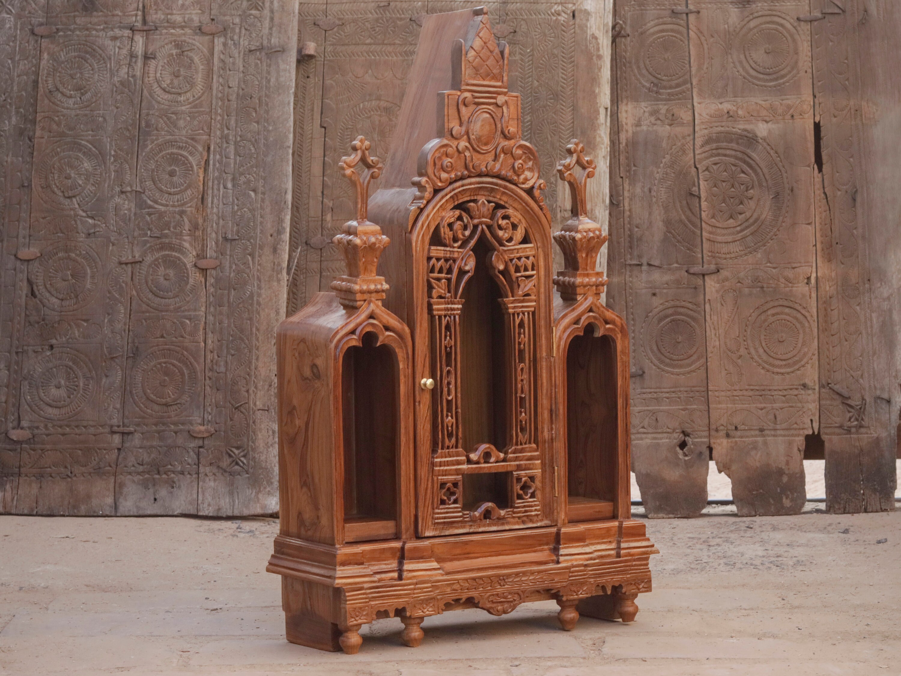 Gothic Miniature Church: Renaissance Wooden Wall Temple, Catholic ...