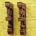 Set of 2 Corbel Traditional Vintage Carved Bird and Elephant Wall Décor ...