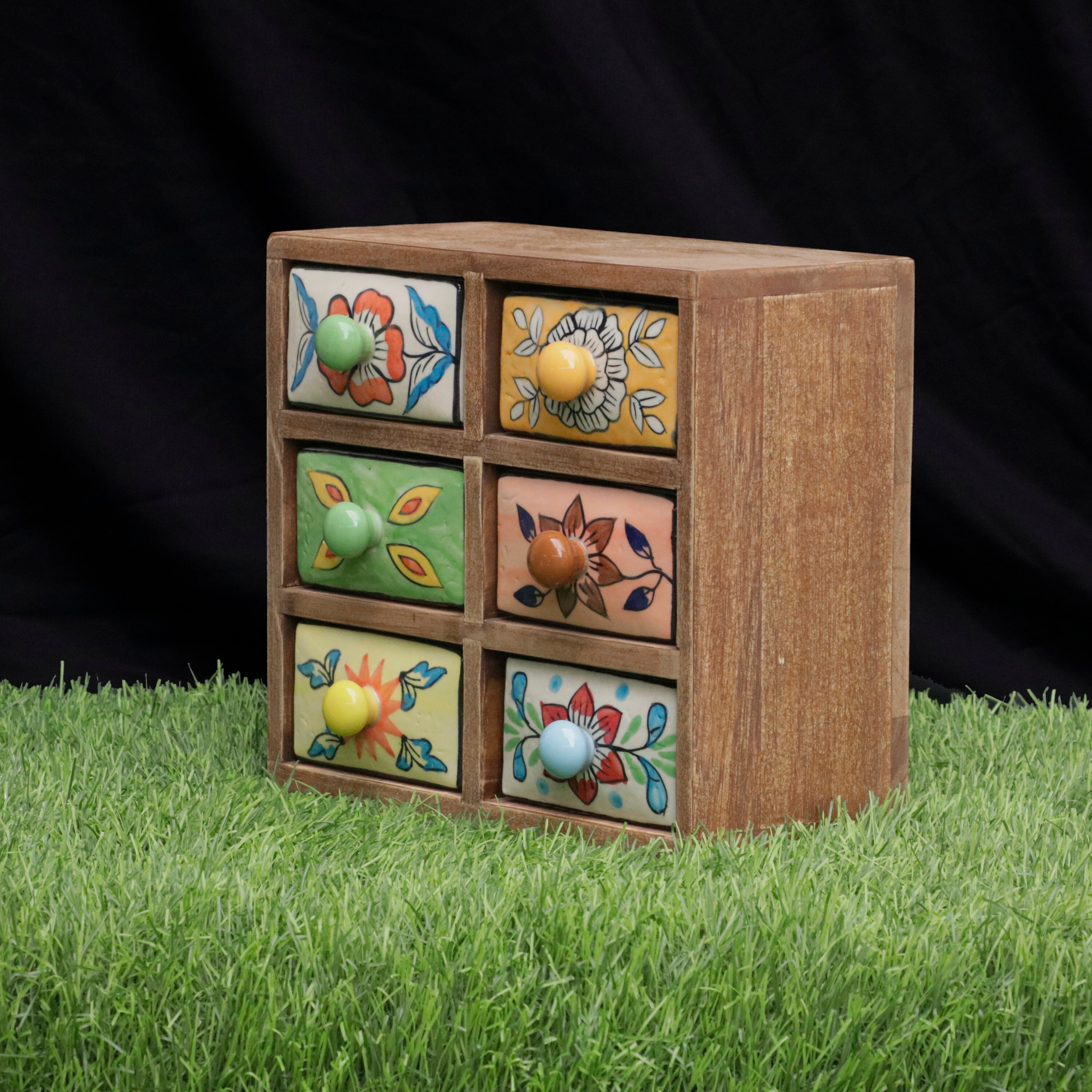 Rustic Finish Ceramic Drawer Design for Spices, Trinkets, Jewelry ...