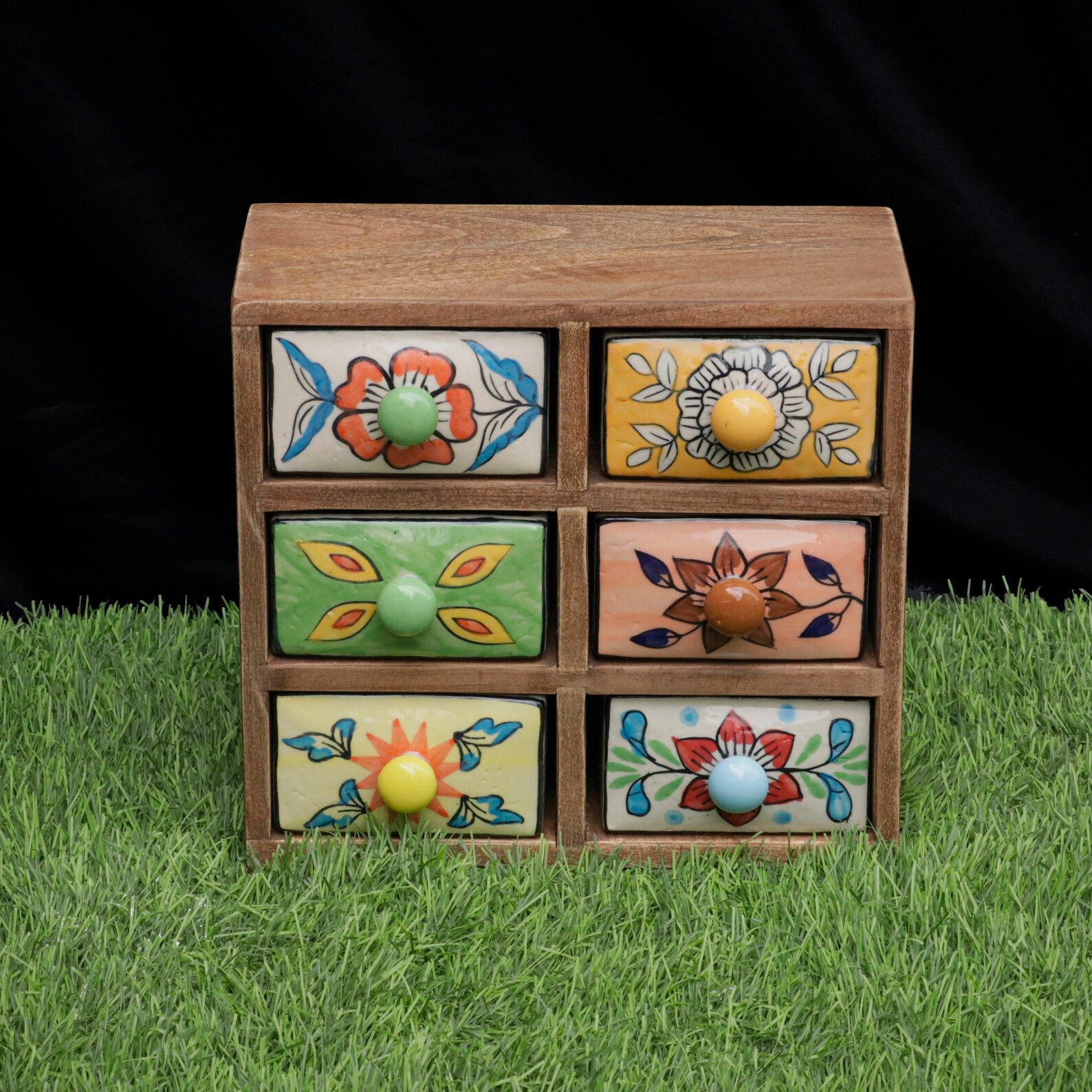 Rustic Finish Ceramic Drawer Design for Spices, Trinkets, Jewelry ...