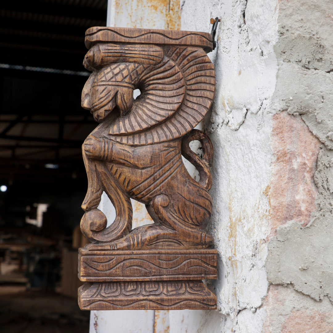 Set of 2 Solid Wood Simple Yali Door Bracket - Minimalist Design ...