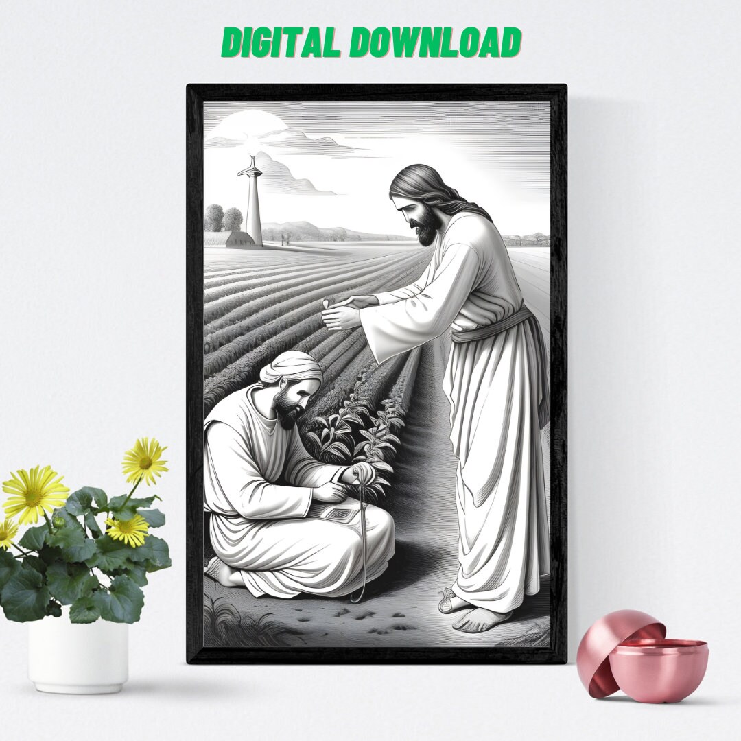 Parable of the Sower, Matthew 13, Christian Art, Evangelism Art, Bible ...