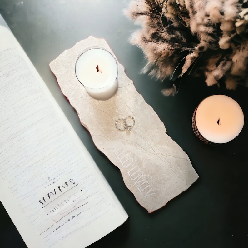 Natural Marble Live Edge Tray: Stone Charcuterie Board - Etsy UK