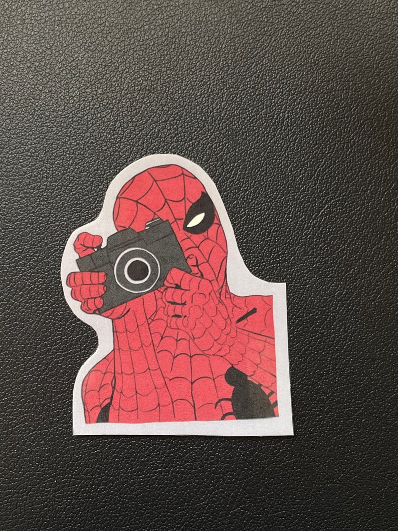 Spider-man With Camera Sticker Sticker - Etsy