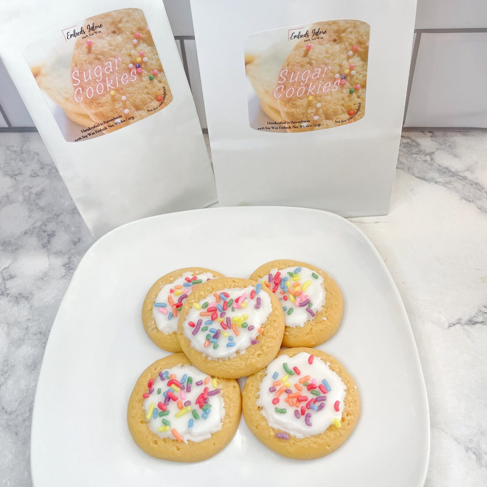 Sugar Cookie Wax Melts | Realistic Wax Melts| Dessert Candle Embeds ...
