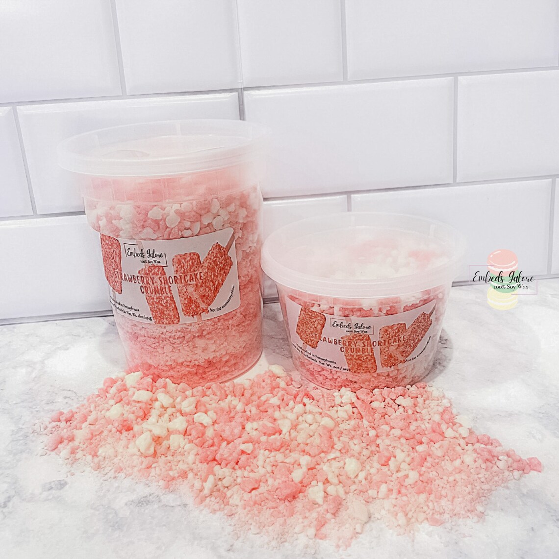 Wax Strawberry Shortcake Crumble Realistic Wax Melts Candle Embeds ...