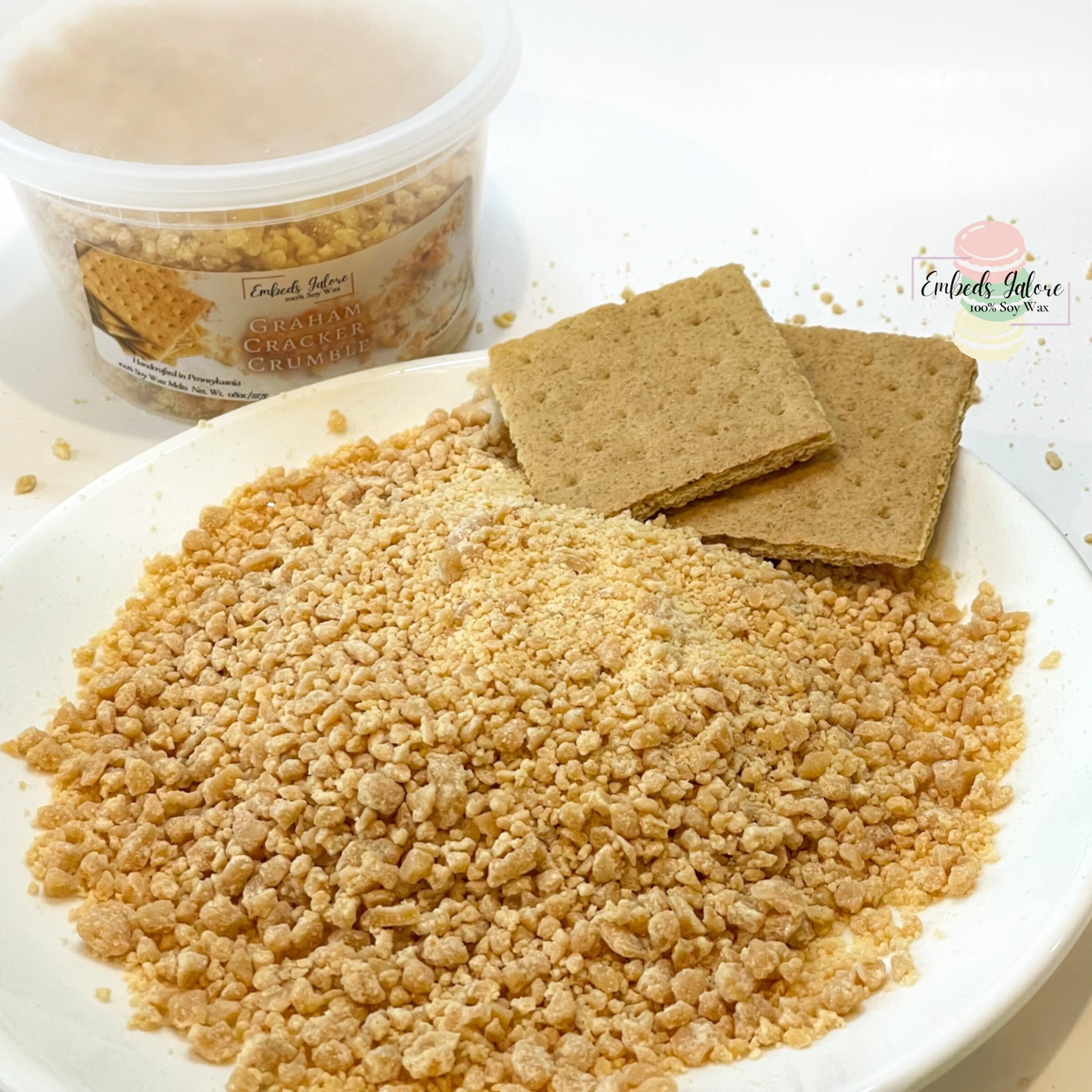 Graham Cracker Crumble Dessert Candle Embeds Fake Food Soy Wax Crumble ...