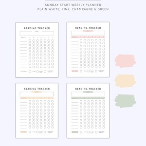 Printable Reading Tracker | Goal Reading Log | 10 Week Reading Tracker ...