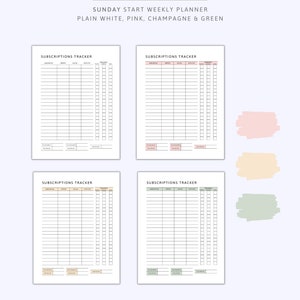 Subscriptions Tracker | Subscription Planner | Subscription Overview ...