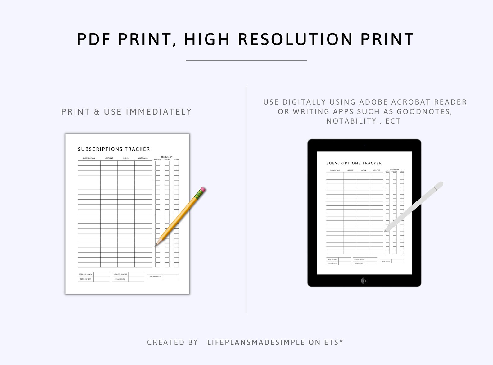 Subscriptions Tracker | Subscription Planner | Subscription Overview ...