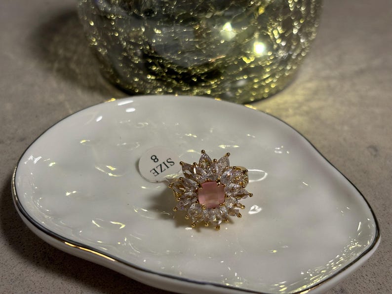 Beautiful Punjabi Indian Pakistani Rings/ Zircon Stone Statement Rings ...