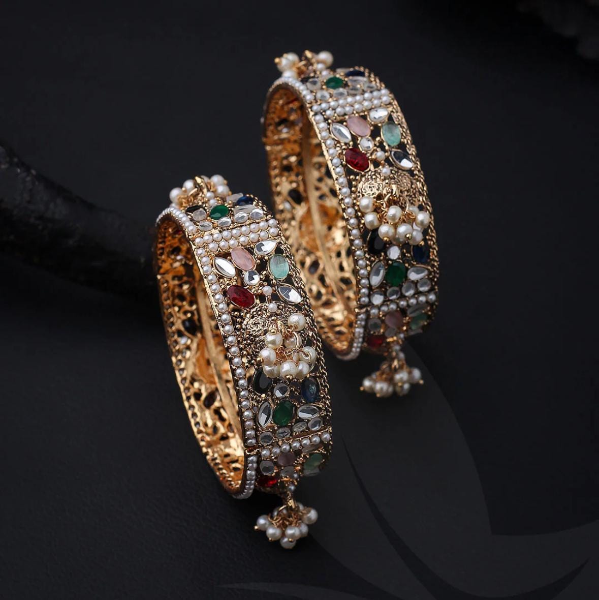 Sabyasachi Inspired Pakistani Indian Karra Kanghan/ Jadau Bangles ...