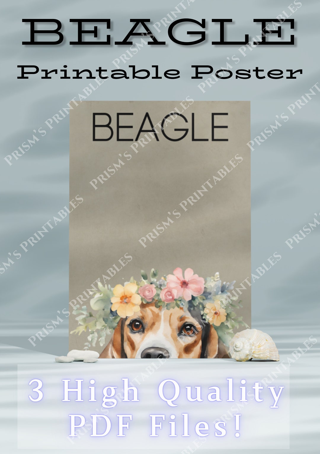 Poster Printable Beagle Wall Decor for Dog Lover Wall Art for Husky ...
