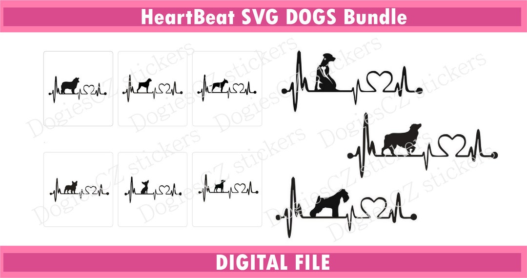 Dog Heartbeat 35 Breed, Ekg SVG, Dog SVG Bundle, Dog SVG, Dog Breed Svg ...