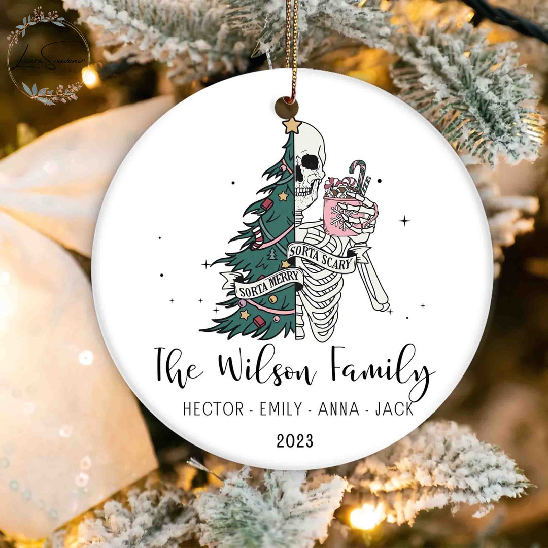 Personalized Family Sorta Scary Christmas Ornamentsorta Merry - Etsy