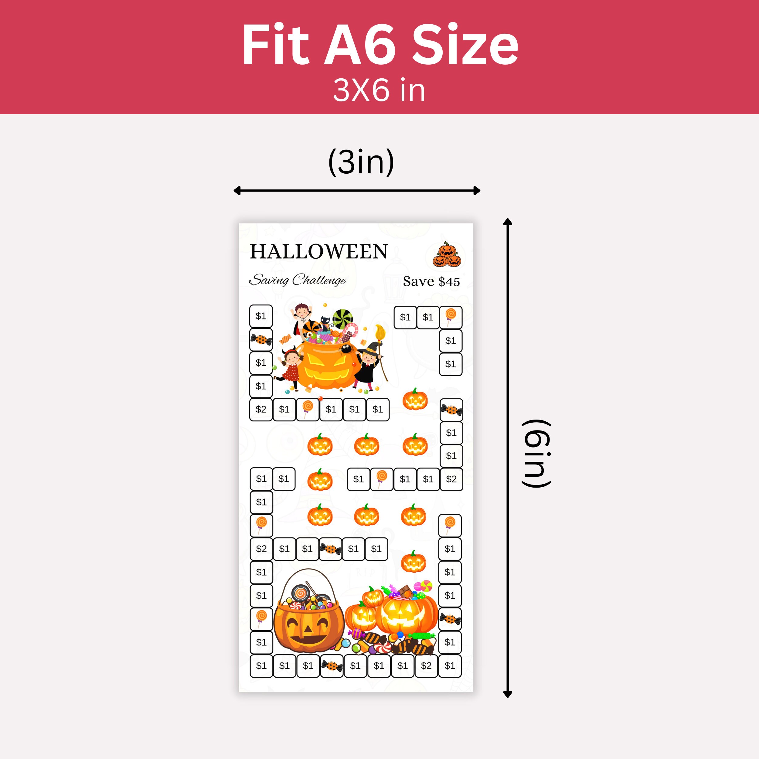 Halloween Saving Challenge Bundle, A6 Size Savings Challenges ...