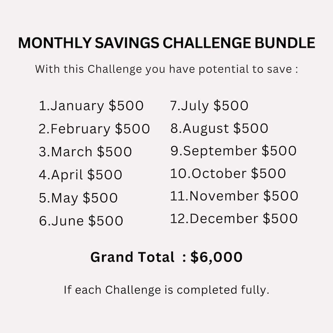 Monthly Savings Challenge Printable, 12 Month Saving Tracker Bundle ...