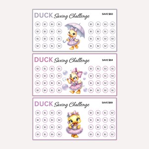 Mini A6 Duck Savings Challenge Printable, Get Your Ducks Saving ...