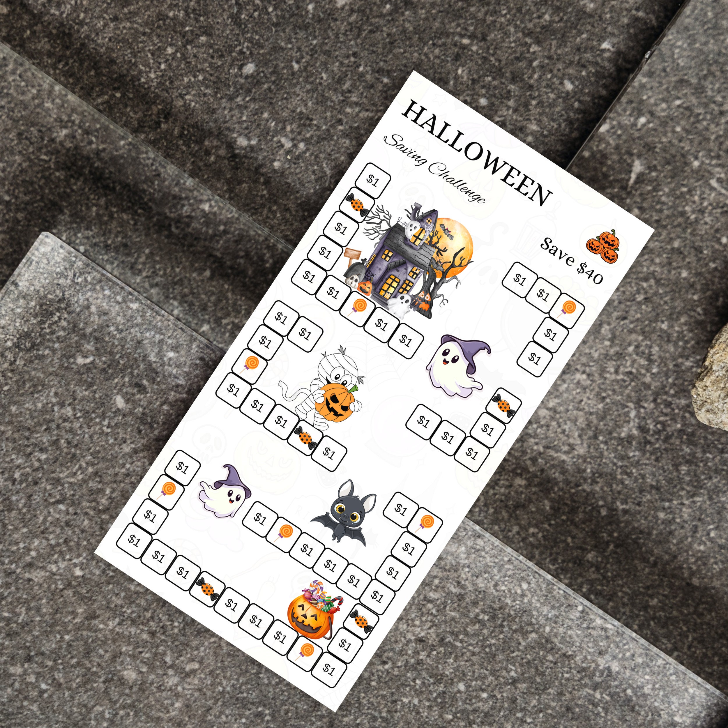 Halloween Saving Challenge Bundle, A6 Size Savings Challenges ...