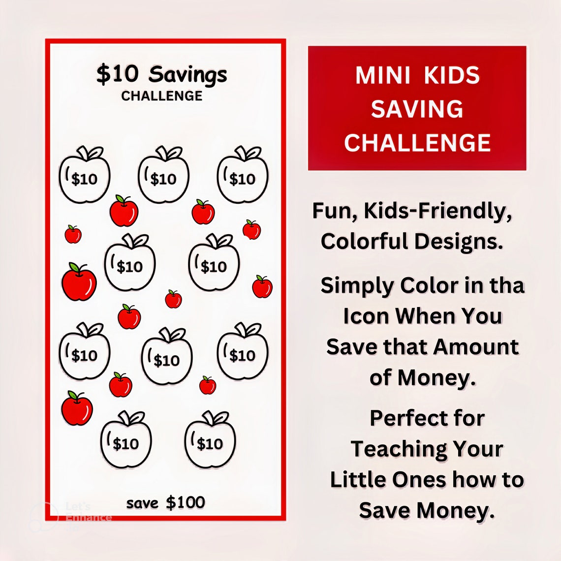 Kids Savings Challenge Printable A6 Kids Mini Saving - Etsy