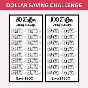 Mini US Dollar Savings Challenge Printable, A6 Low Income Saving ...