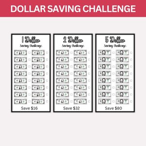 Mini US Dollar Savings Challenge Printable, A6 Low Income Saving ...