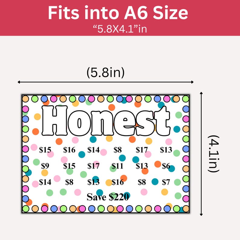 Words Savings Challenge Bundle, Printable Money Challenge A6, Cash ...
