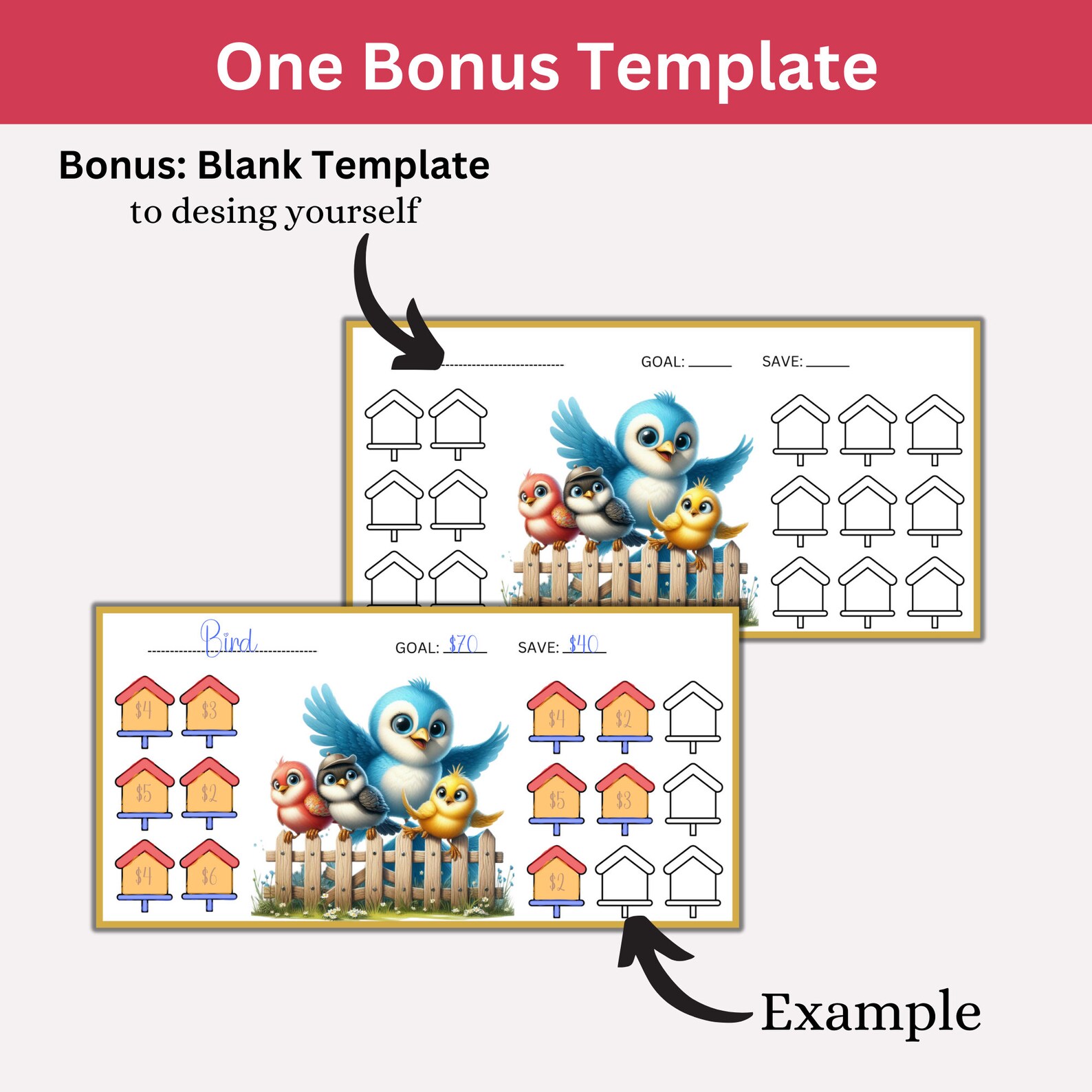 Buy Parrots Saving Challenge Printable Bundle, Mini A6 Low Income Birds ...