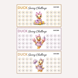 Mini A6 Duck Savings Challenge Printable, Get Your Ducks Saving ...
