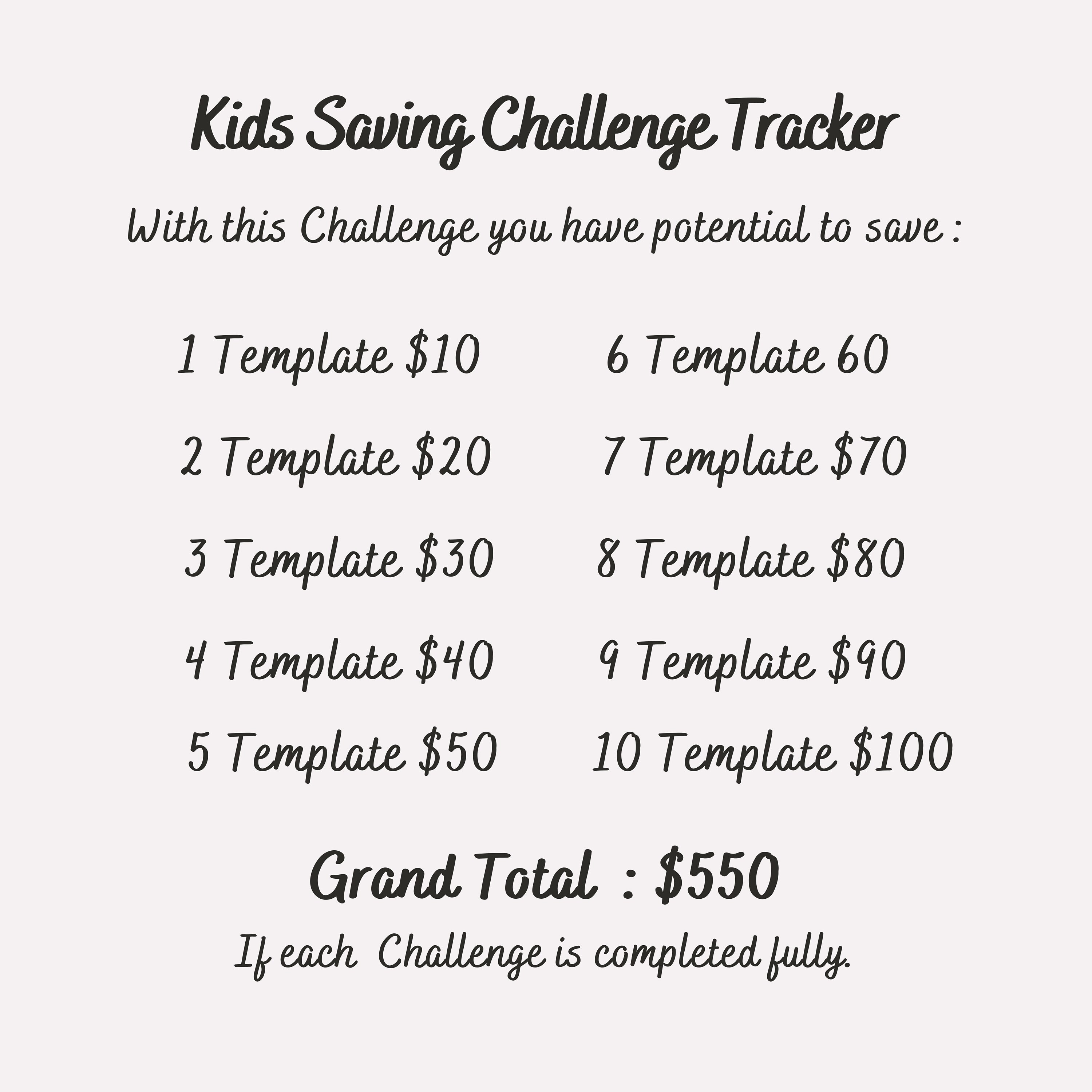 Kids Savings Challenge Printable Tracker A6 Kids Mini Saving - Etsy